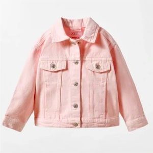 Zara | Jackets & Coats | Zara Girl Barbie Pastel Pink Denim Jacket | Poshmark